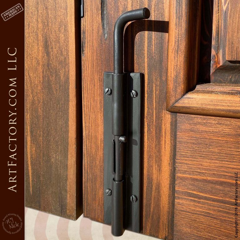 Arched French Ironwork Door: Solid Wood Fine Art Custom Entrance