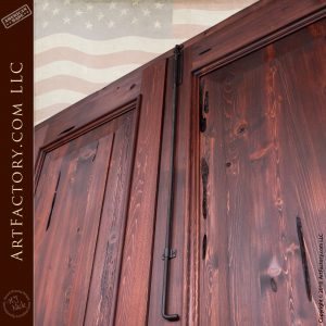 Tall Custom Double Doors: Solid Wood With Speakeasy Portals