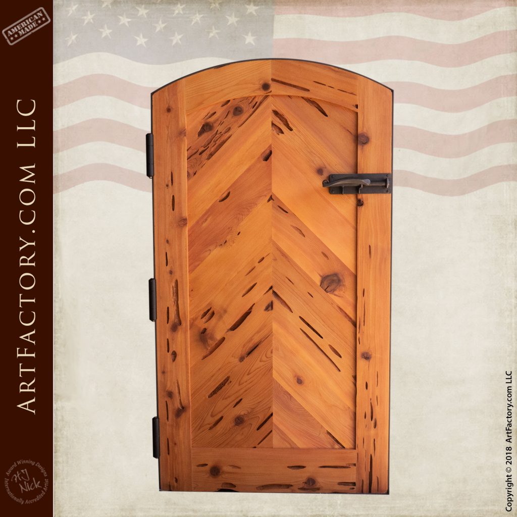 Diagonal Planked Garden Gate: Custom Handmade Genuine Solid Wood