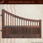Automatic Opening Estate Gate: Custom Solid Wood Inverted Arch Design