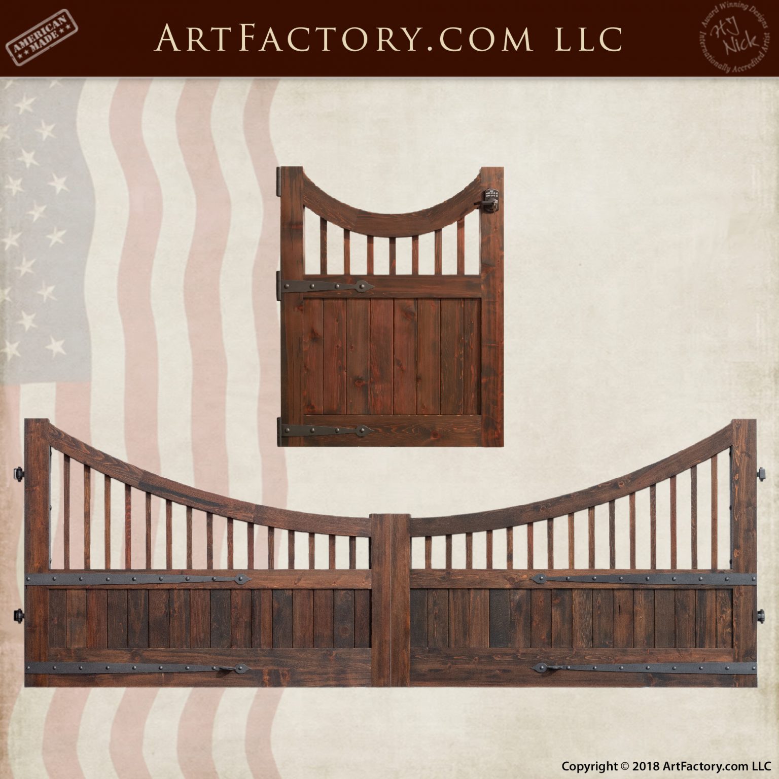 Custom Wood Courtyard Gate: Master Handcrafted, Guaranteed Forever