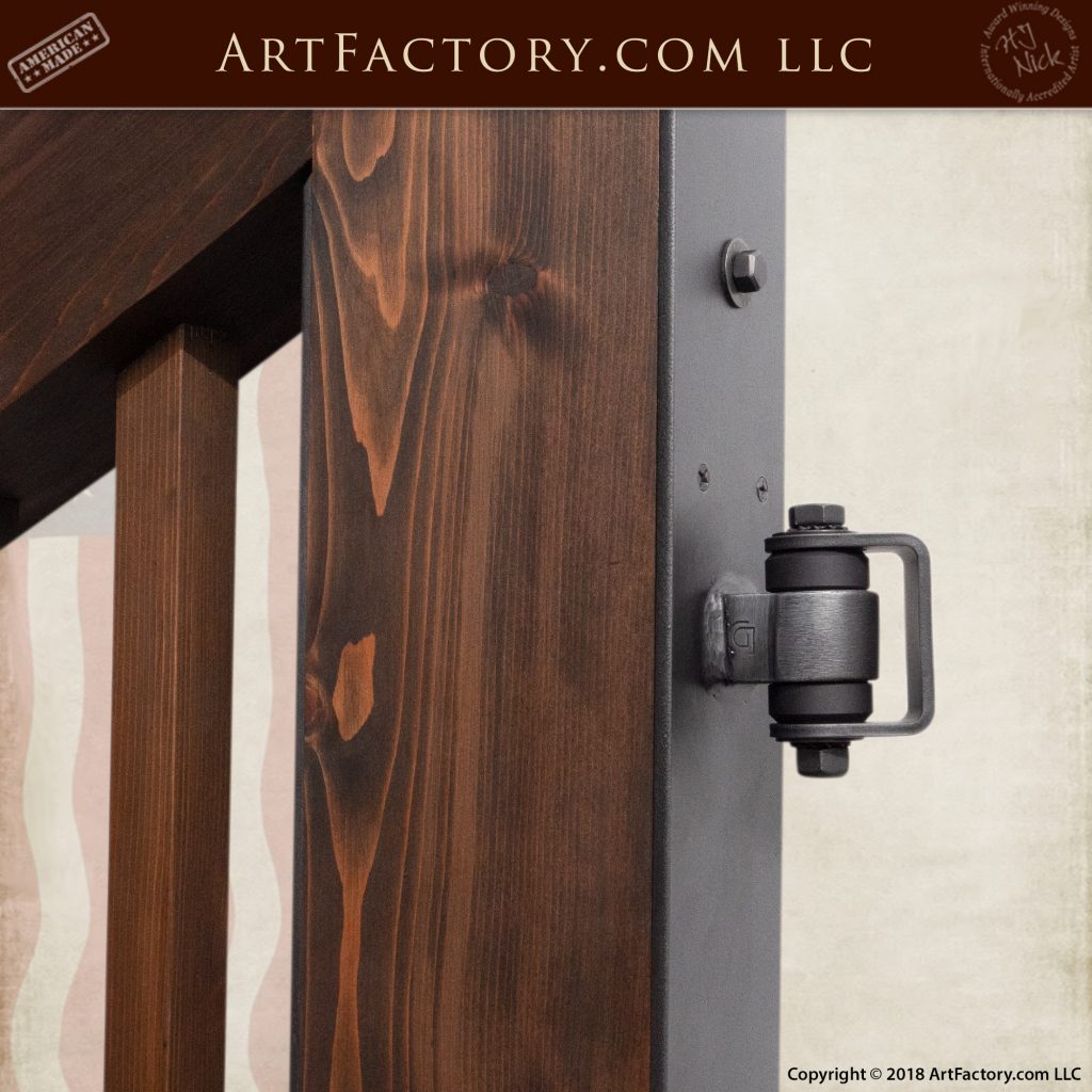 Automatic Opening Estate Gate: Custom Solid Wood Inverted Arch Design