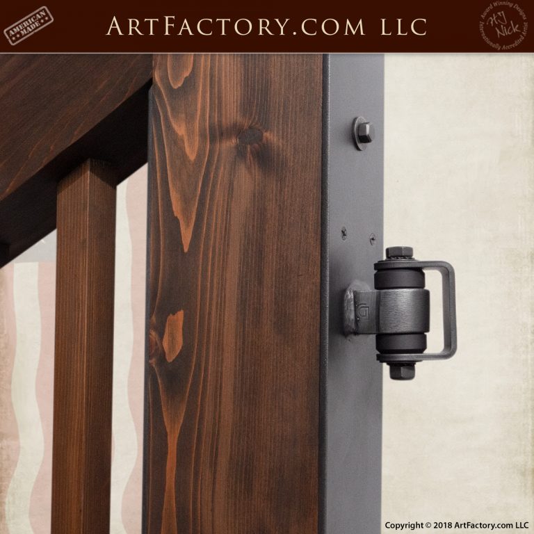 Automatic Opening Estate Gate: Custom Solid Wood Inverted Arch Design