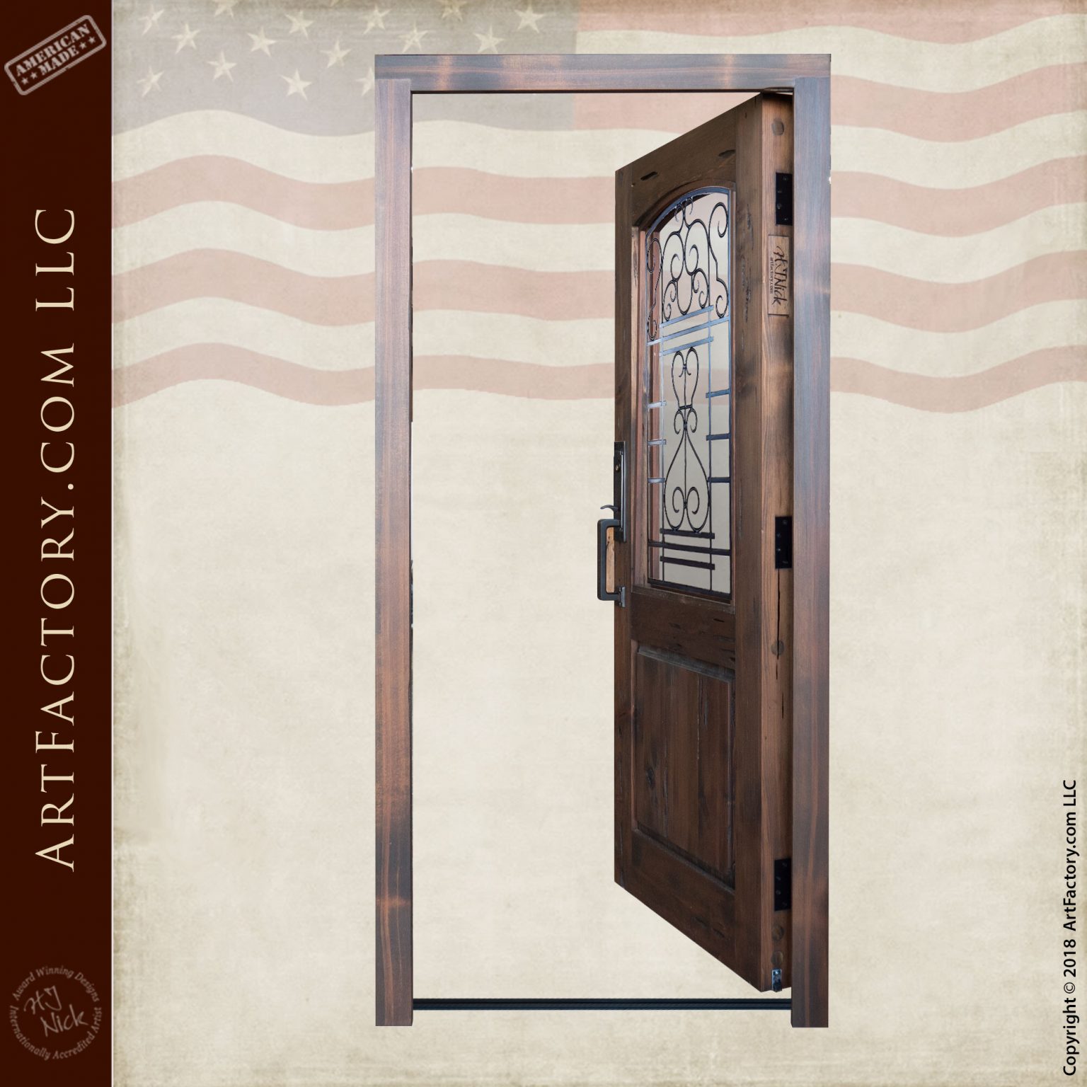 Custom Fine Art Door: Original Design By H.J. Nick