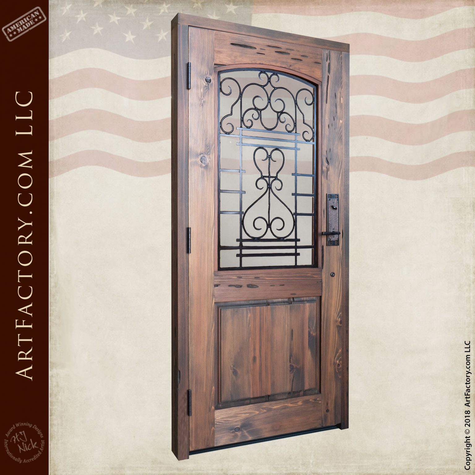 Custom Fine Art Door: Original Design By Award Winning Artist H.J. Nick