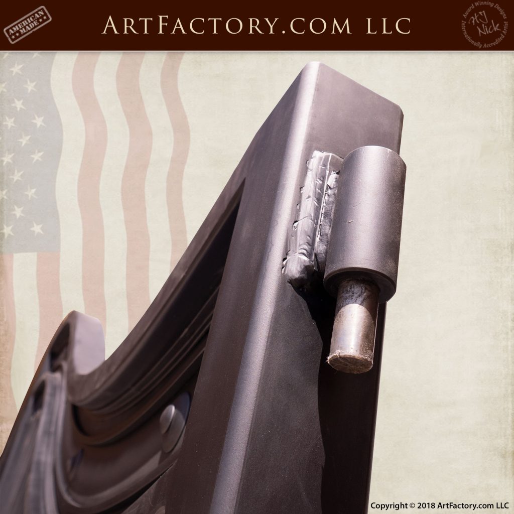 Bell Arched Estate Gate: Custom Blacksmith Hand Forged Wrought Iron