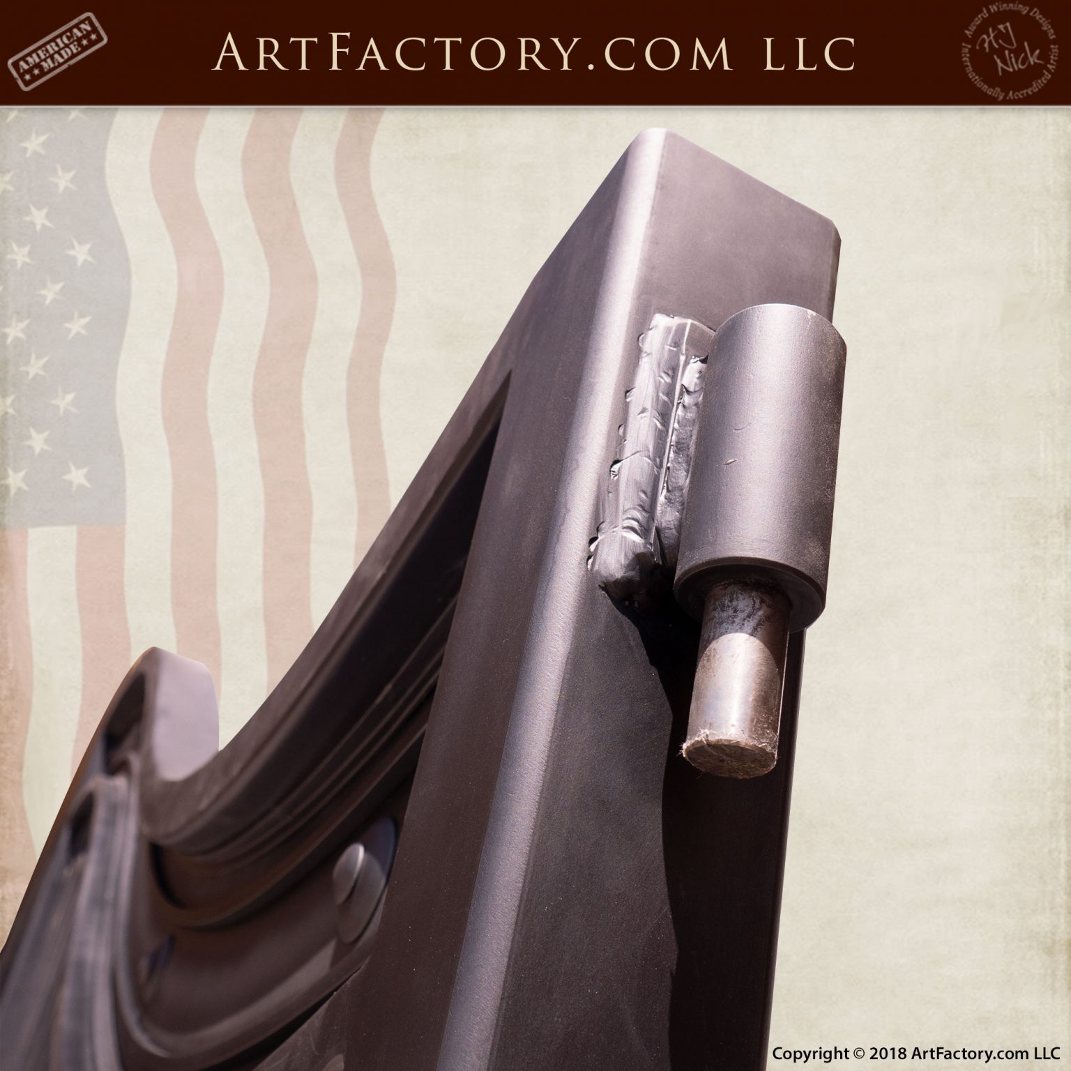 Bell Arched Estate Gate: Custom Blacksmith Hand Forged Wrought Iron