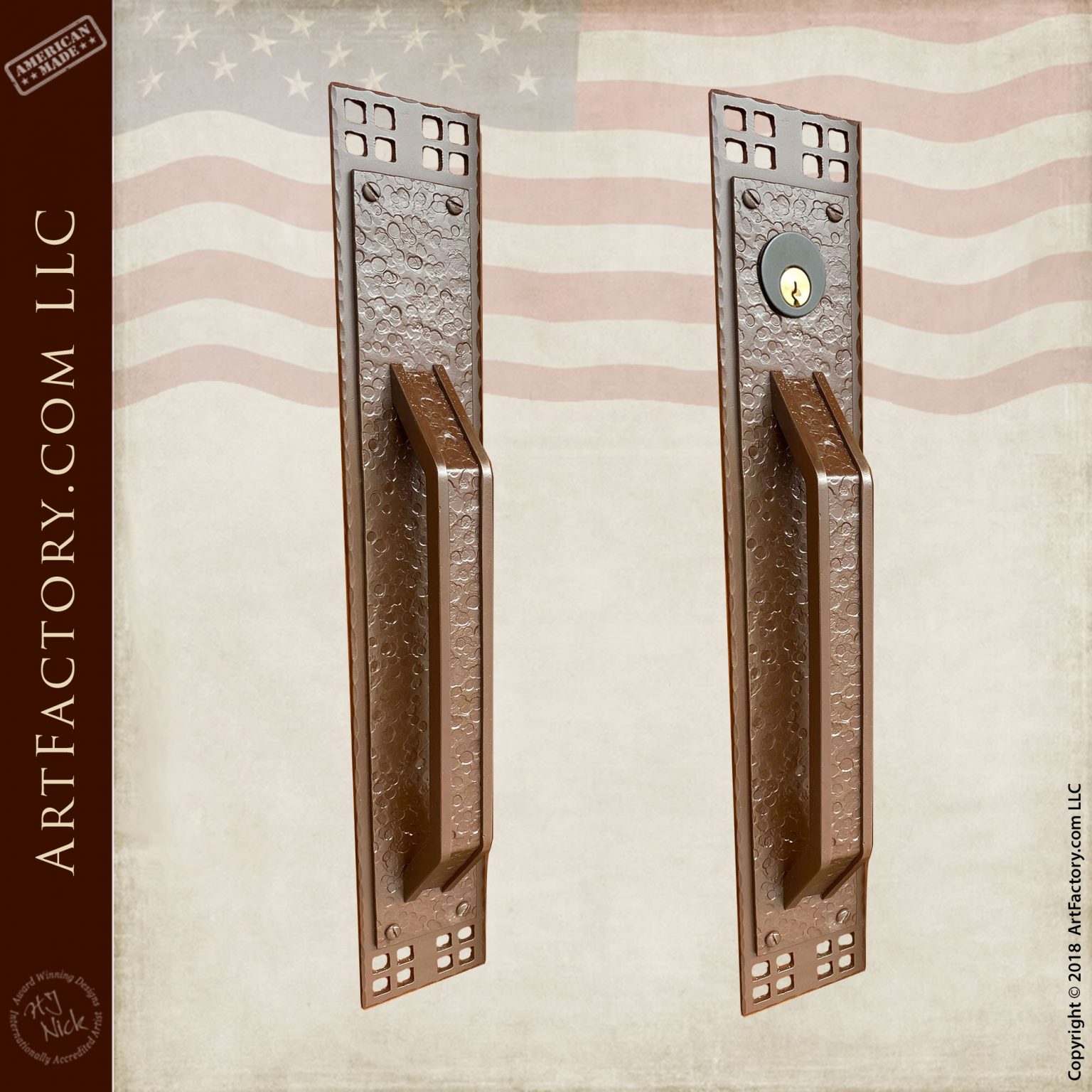 Textured Custom Door Handles: Hand Forged By Master Blacksmiths