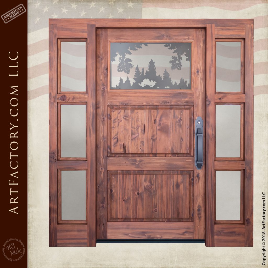 Log Cabin Doors: Solid Wood With Hand Forged Hardware