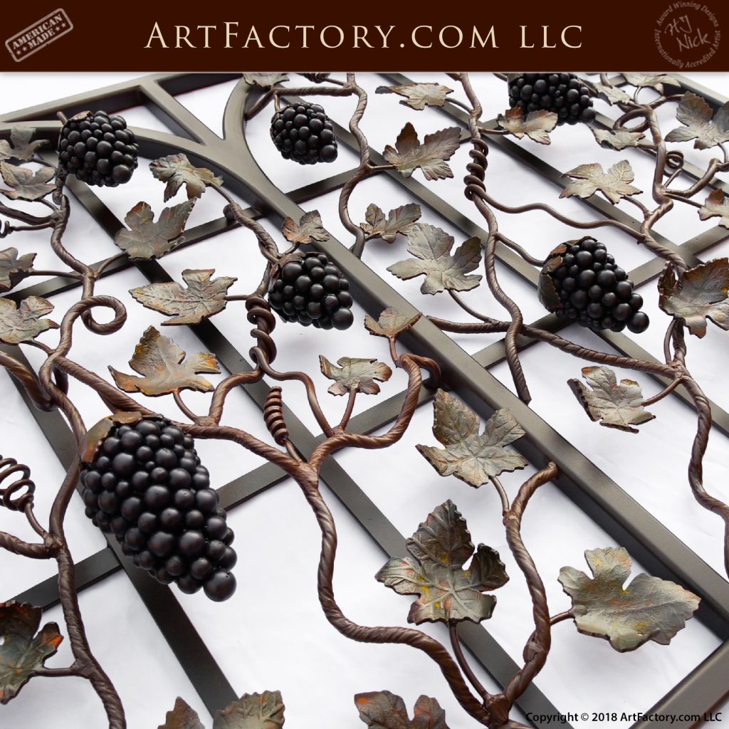 Fine Art Grapevine Grill: Hand Hammered By Our Master Blacksmiths