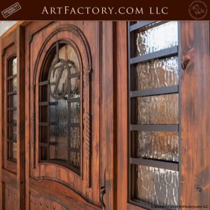Personalized Custom Grand Entrance: Solid Wood With Fine Art Sidelights