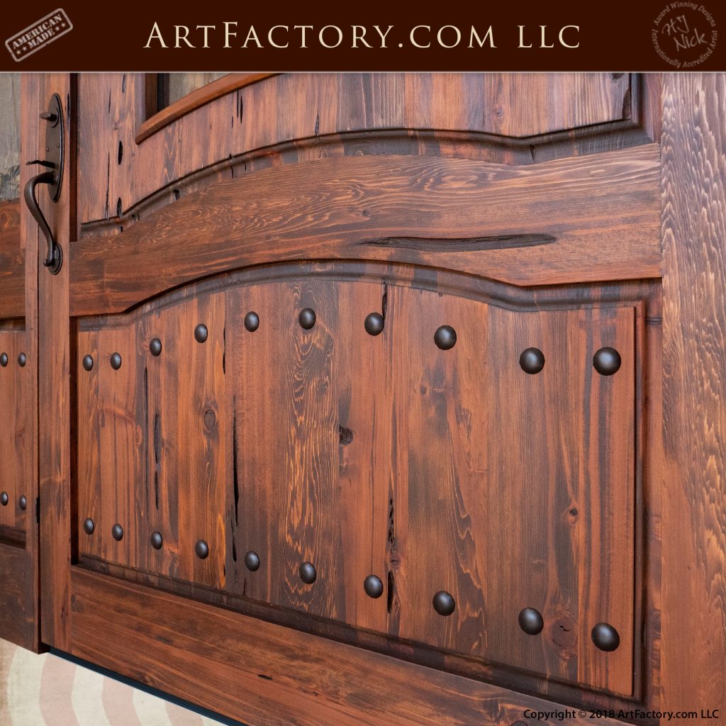 Personalized Custom Grand Entrance: Solid Wood With Fine Art Sidelights