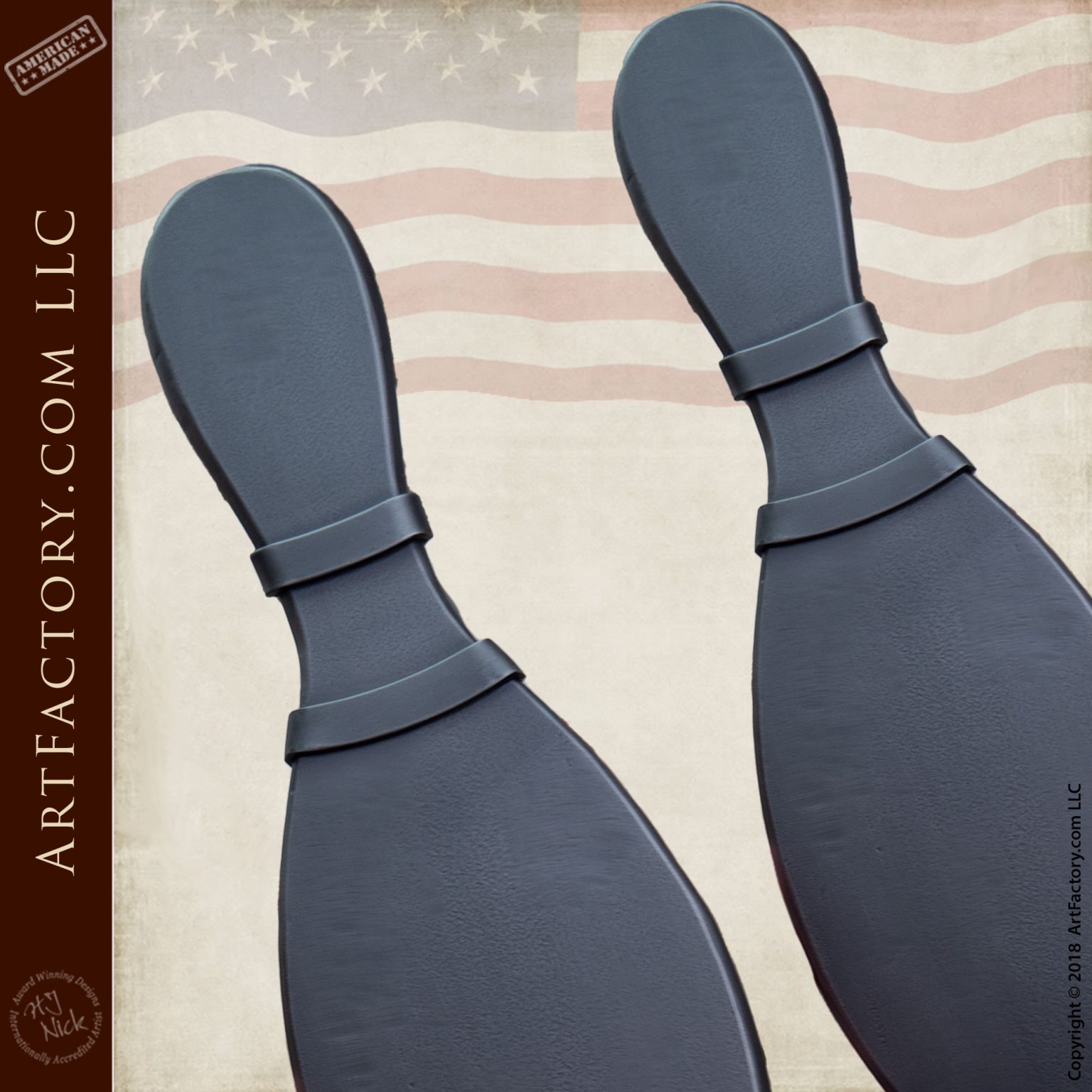 Bowling Pin Door Handles: Custom Hand Forged Wrought Iron Pulls