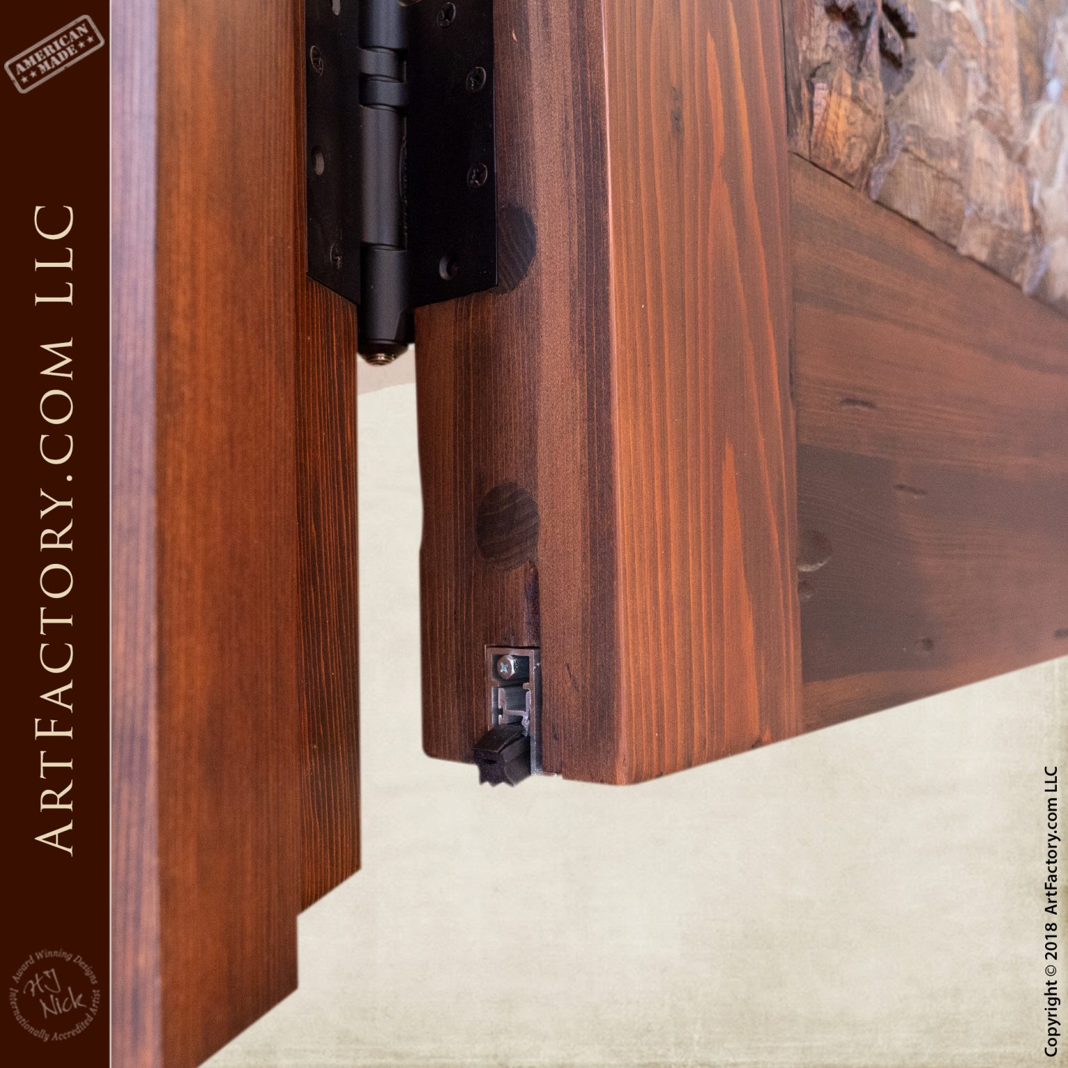 Winter Tree Front Door: Master Hand Carved Custom Entrance