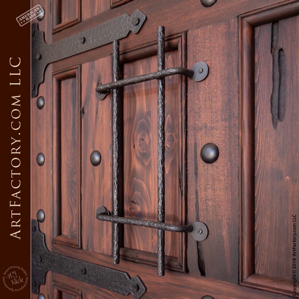 Fortress Double Doors: Custom Handmade Fine Art Castle Entrance