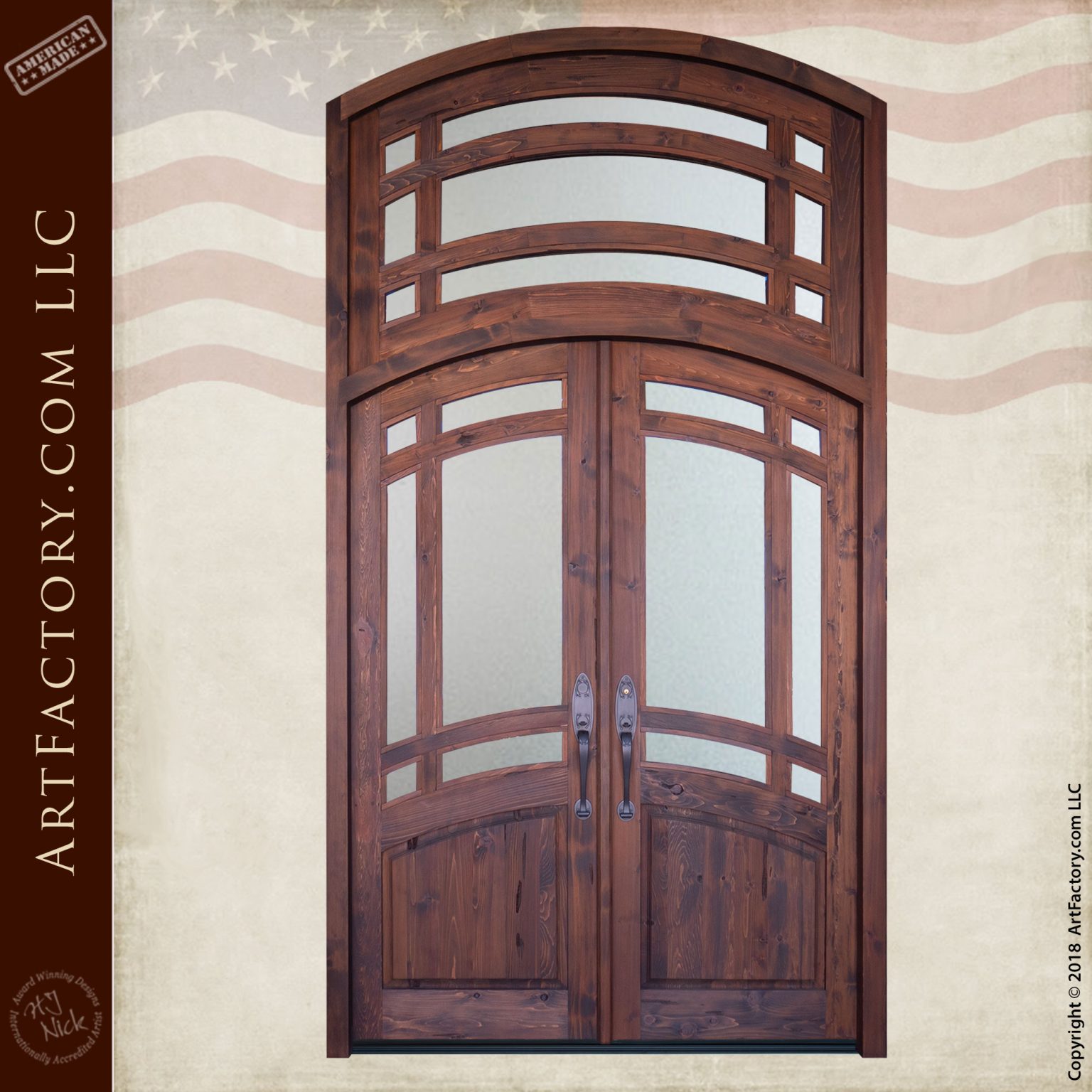 Custom Astronomy Theme Door: Crescent Moon Window & Rocket Handle