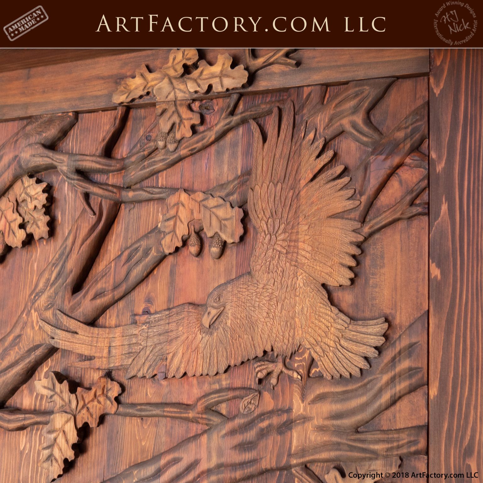 Forest Carved Grand Entrance: World Class Fine Art Double Doors