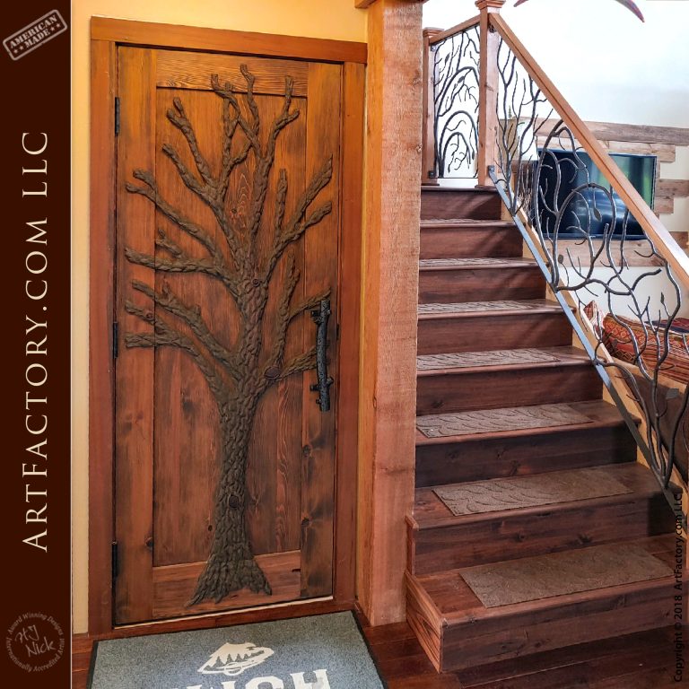 Log Cabin Doors: Solid Wood With Hand Forged Hardware