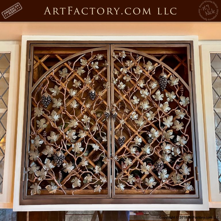 Custom Grape Vine Door Handle: Ideal For Your Wine Cellar Entrance