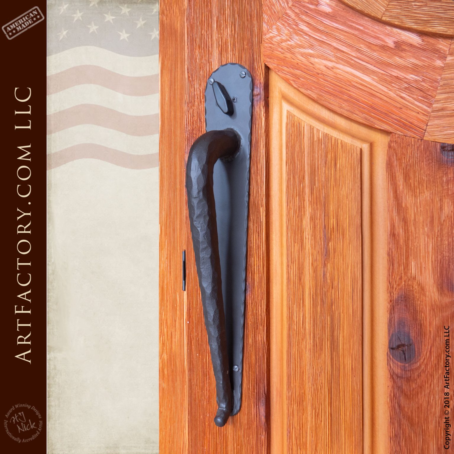 Vertical Plank Front Door: Solid Wood With Custom Round Window