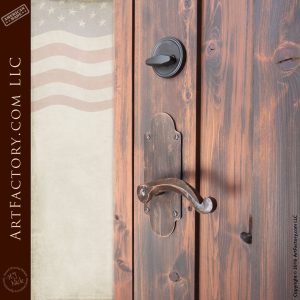 Apple Blossom Carved Door: Fine Art Craftsman Custom Entrance