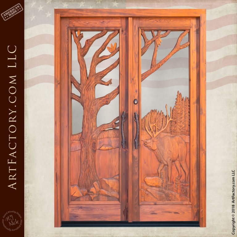 Log Cabin Doors: Solid Wood With Hand Forged Hardware