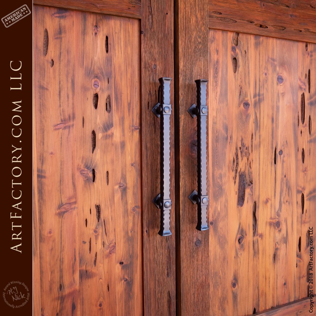 Custom Arched Cathedral Entrance: Solid Wood Double Doors