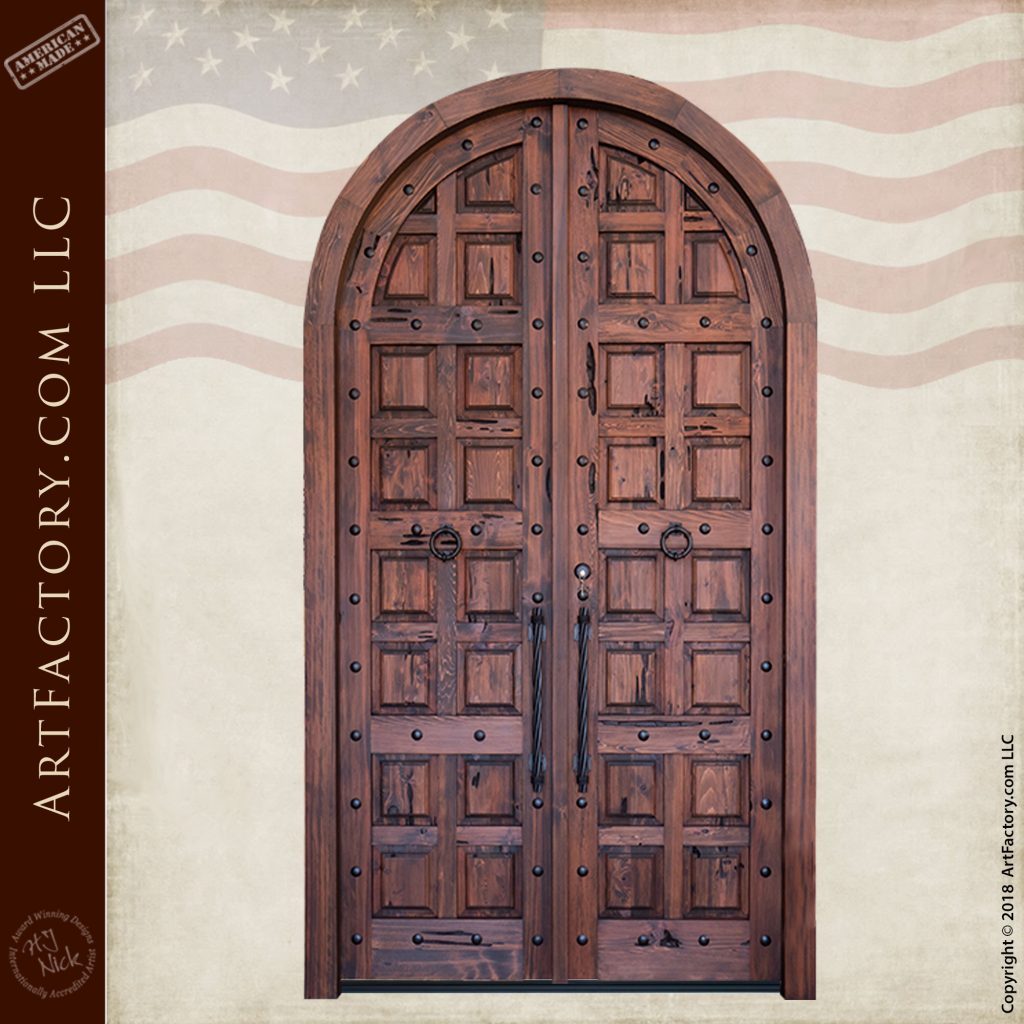 Medieval Style Castle Doors: With Custom Hand Forged Hardware