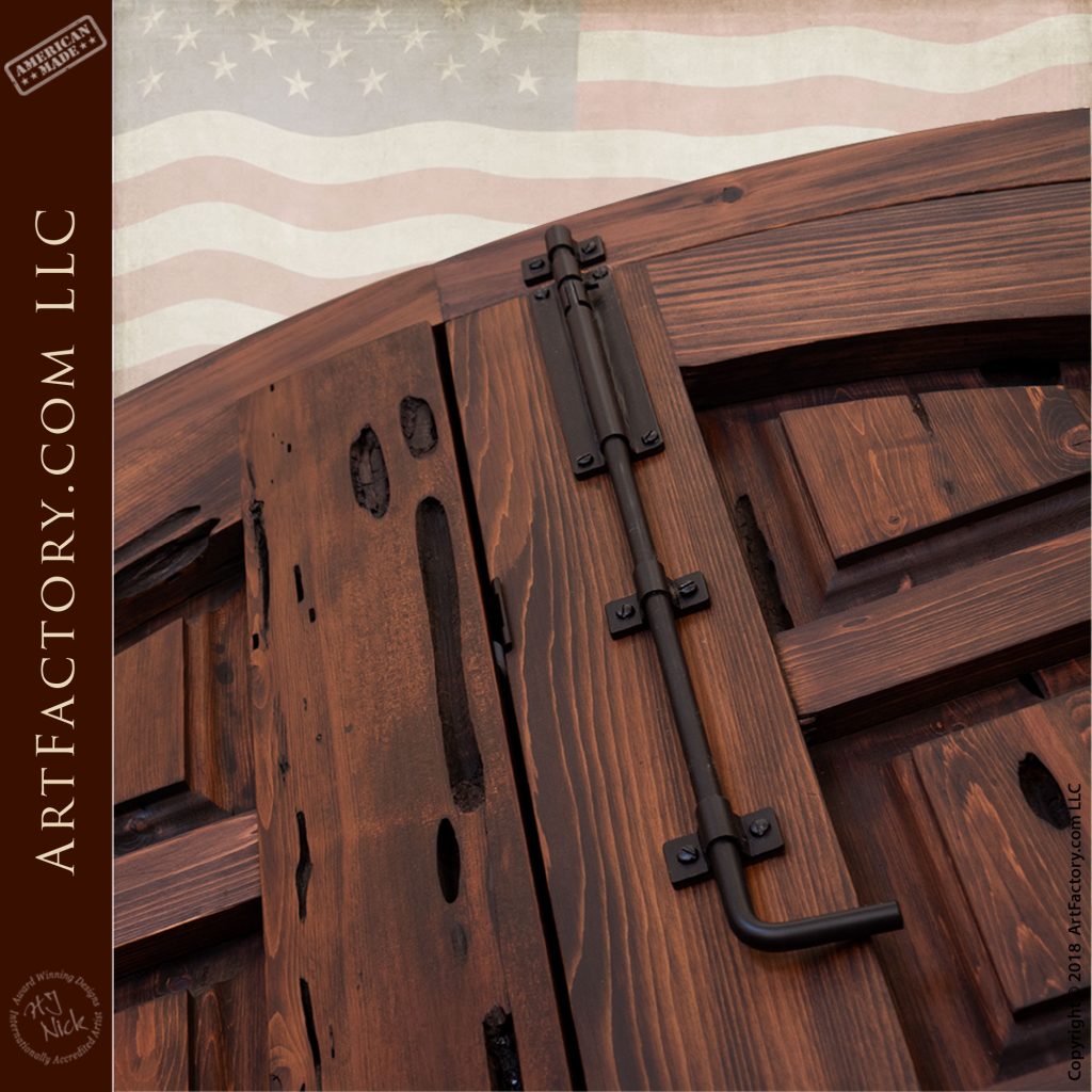 Symmetrical Panel Double Doors: Custom Wood Grand Entrance