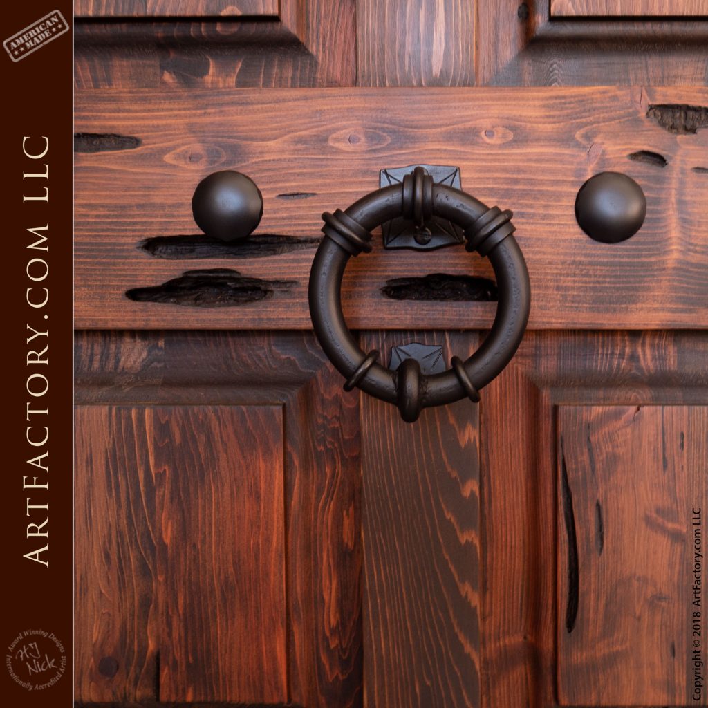 Symmetrical Panel Double Doors: Custom Wood Grand Entrance