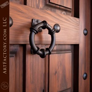 Symmetrical Panel Double Doors: Custom Wood Grand Entrance