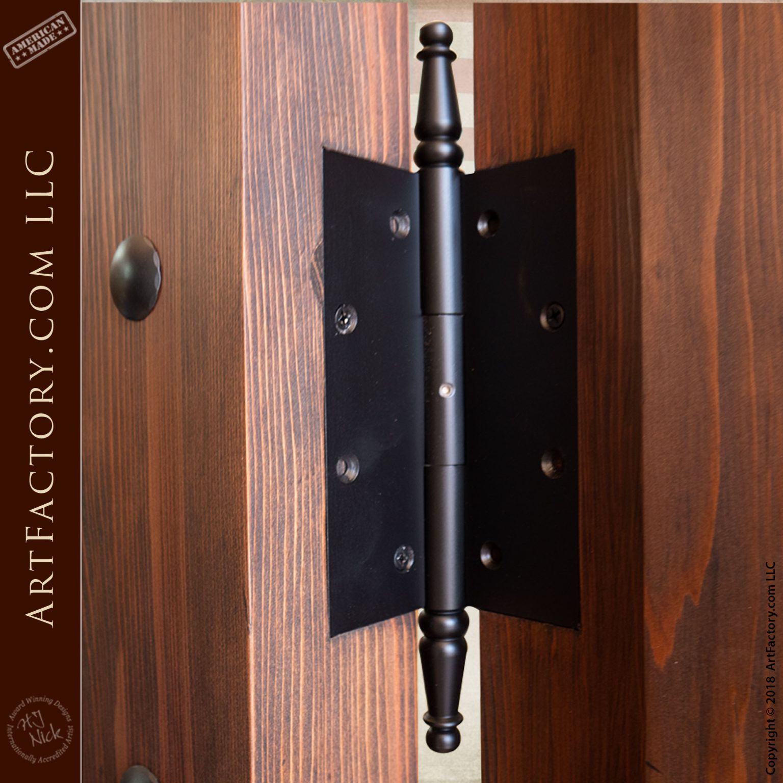 Symmetrical Panel Double Doors: Custom Wood Grand Entrance