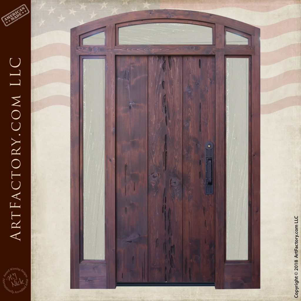 Custom Wood Doors: Hand Hewn Mortise And Tenon Joined