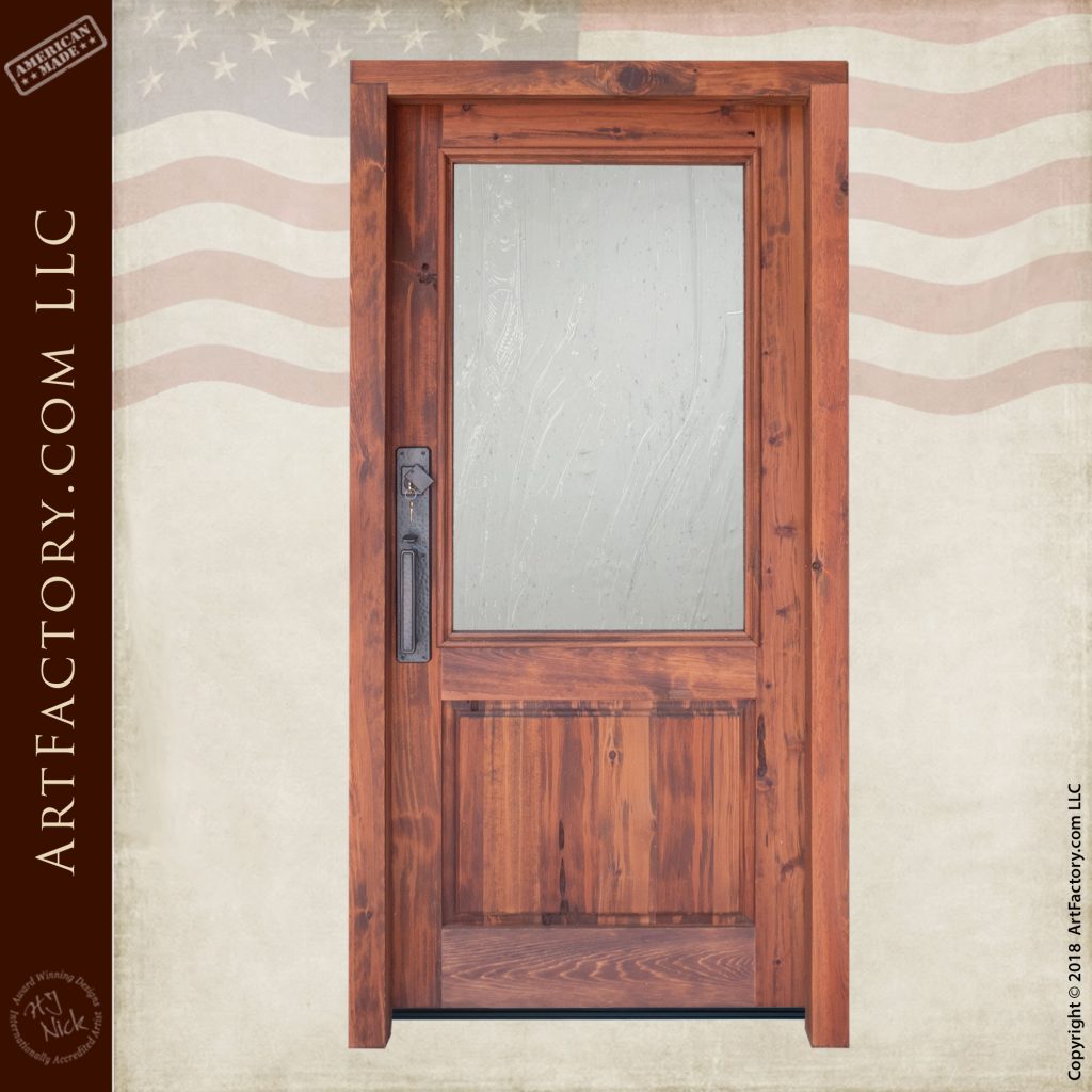 Custom Wood Doors: Hand Hewn Mortise And Tenon Joined