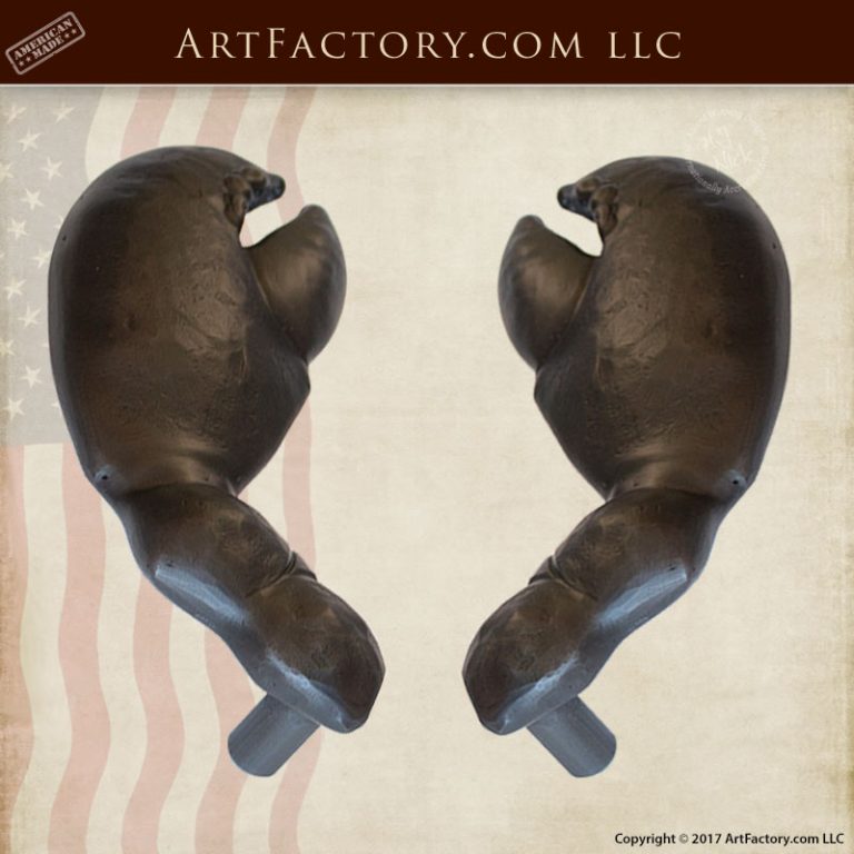 Lobster Claw Door Pulls: Custom Master Blacksmith Hand Forged