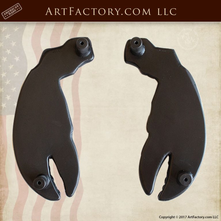 Lobster Claw Door Pulls: Custom Master Blacksmith Hand Forged