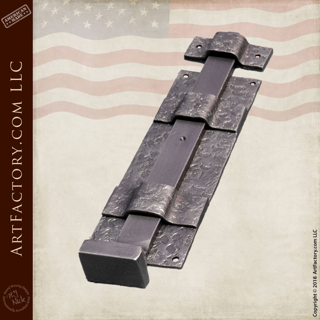 Textured Spear Door Pulls: Custom Hand Hammered Backplates