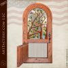 Humming Bird Stained Glass Door: Custom Removable Panel