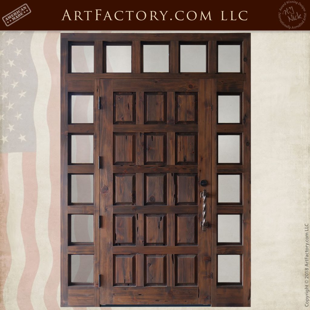 Raised Wood Panel Door: With Custom Full Surround Sidelights