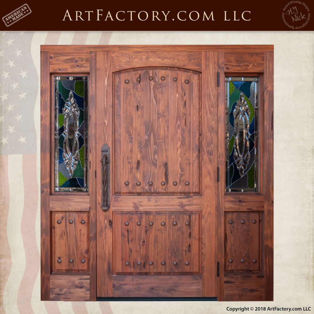 Craftsman Fine Art Door: With Custom Stained Glass Sidelights