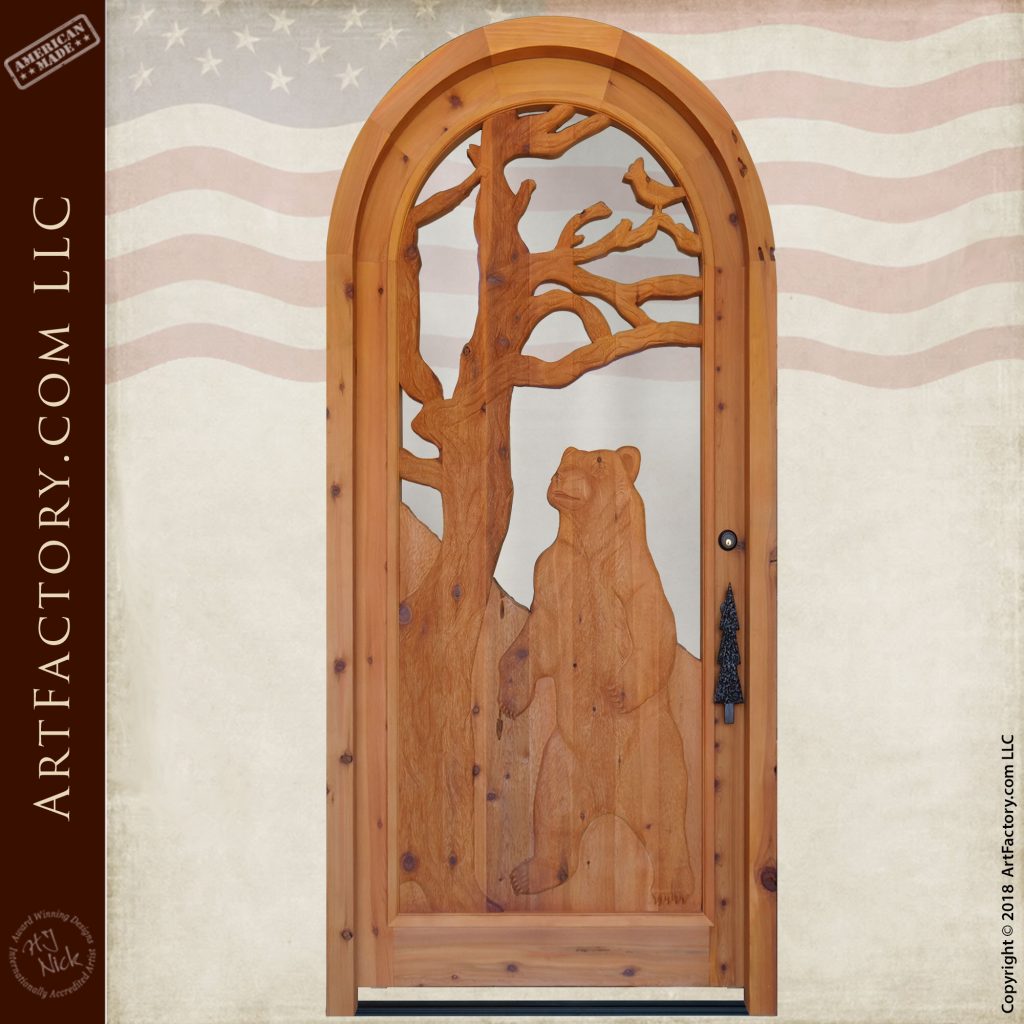 Log Cabin Doors: Solid Wood With Hand Forged Hardware