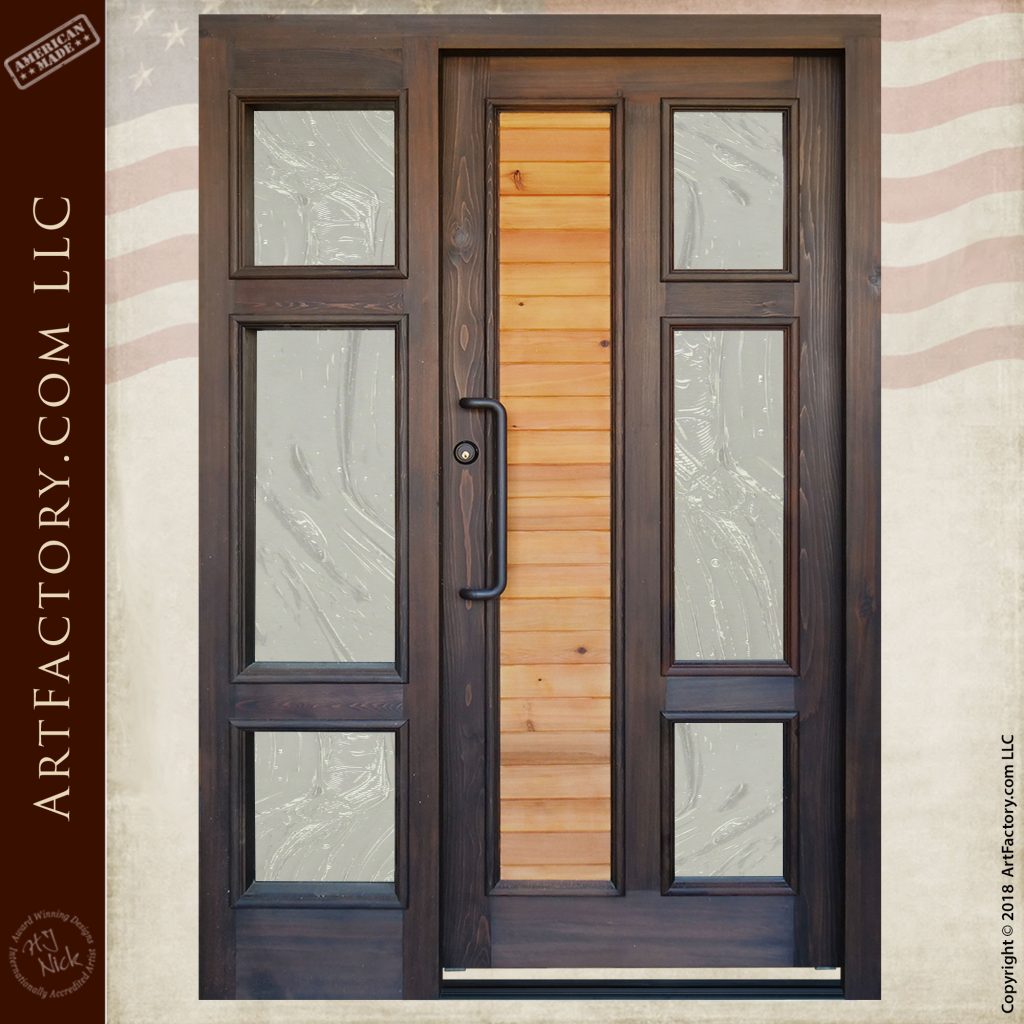8 Panel Custom Door: Contemporary Fine Art Solid Wood Entrance
