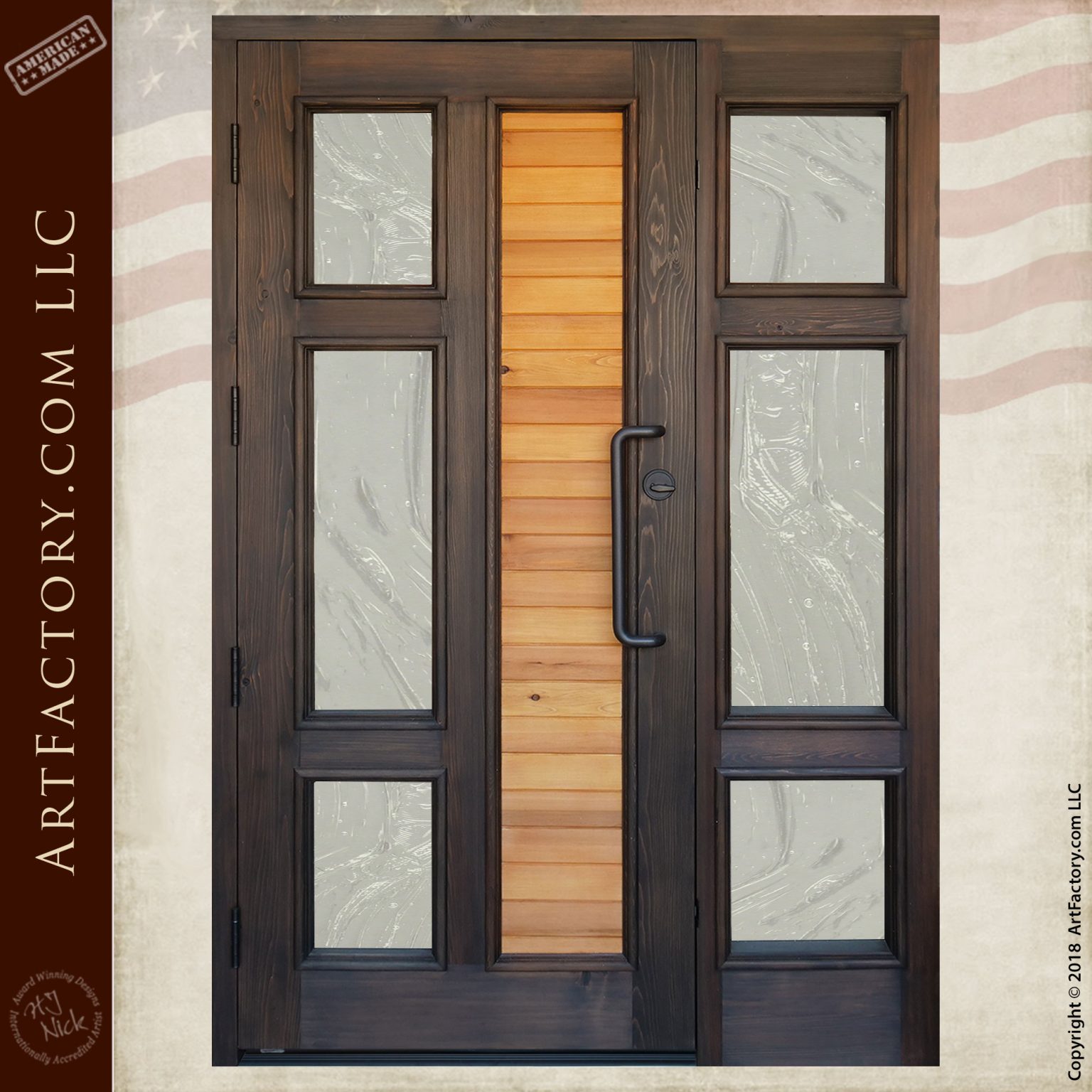 Modern Custom Sidelight Entrance Door: Guaranteed Forever