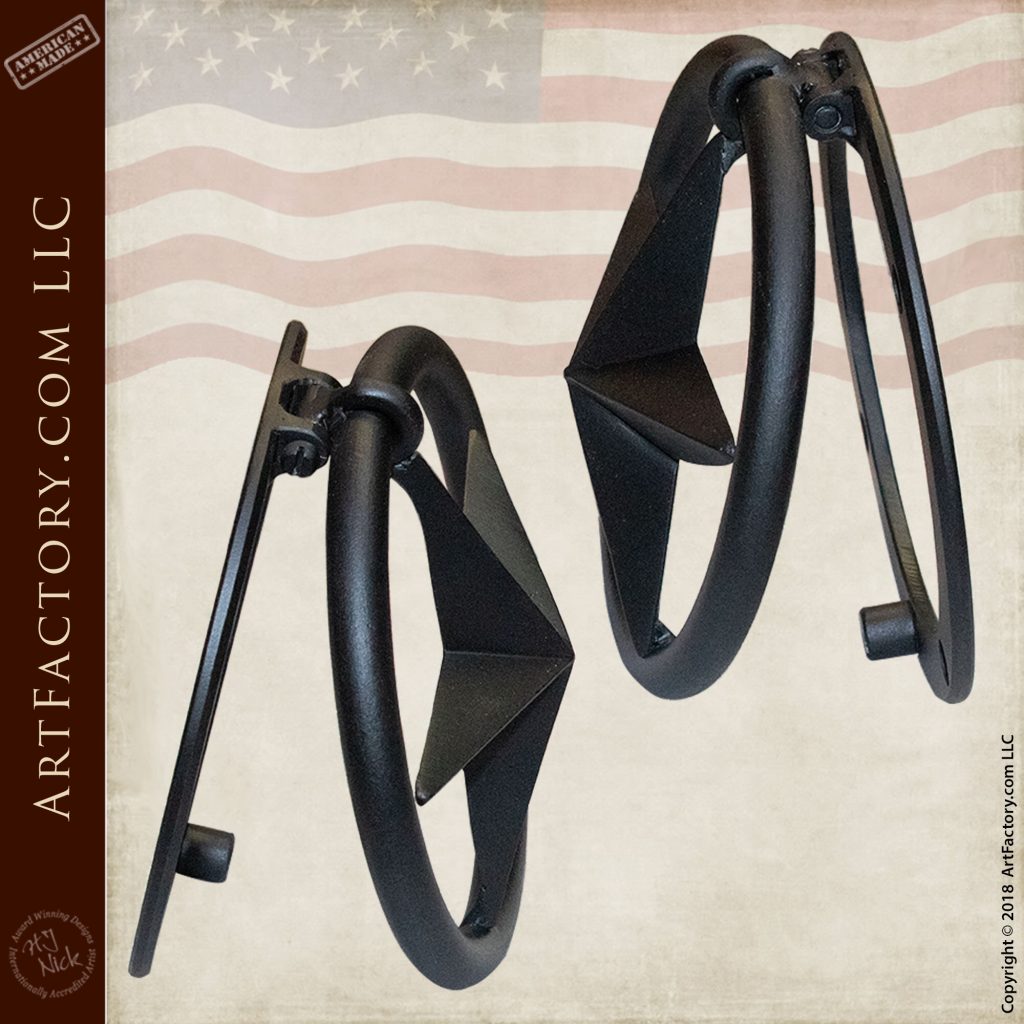 Custom Star Door Knocker: Genuine Blacksmith Hand Forged Iron