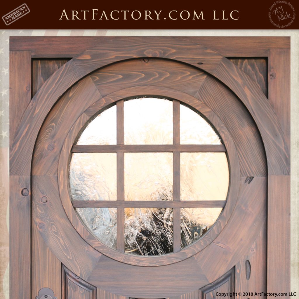 Custom Round Window Door: Arched Door In Flat Wooden Jamb