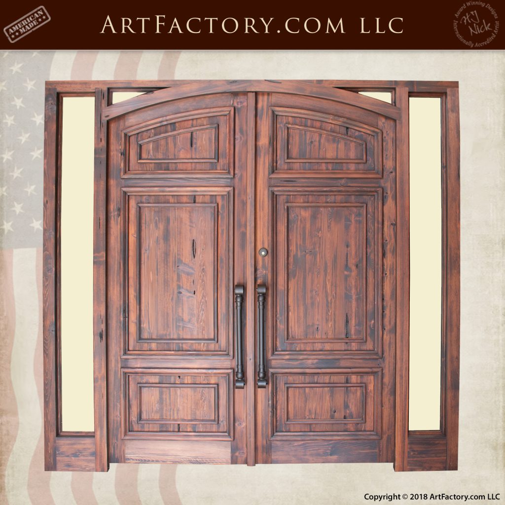 Double 16 Panel Doors: Handmade Solid Wood Custom Entrance