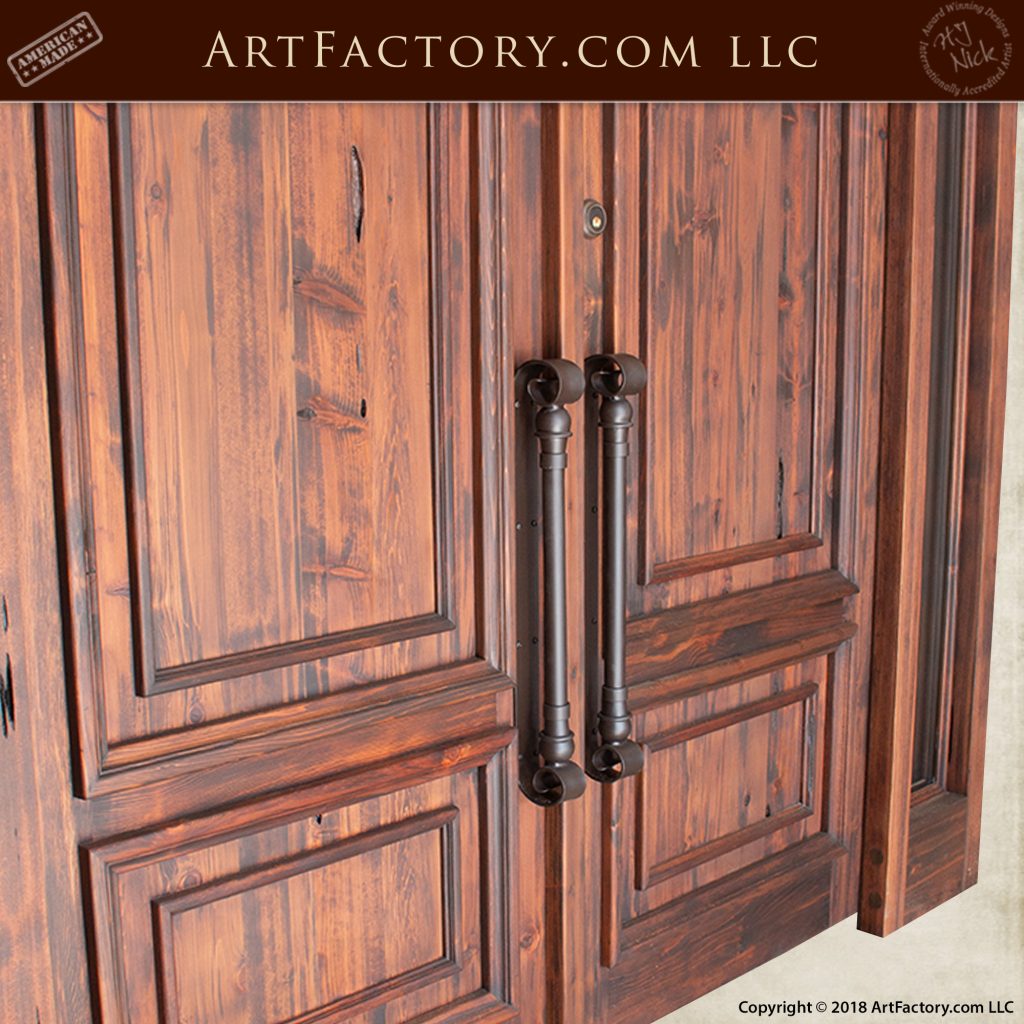 3 Panel Double Doors: Semi Arched With Custom Sidelights