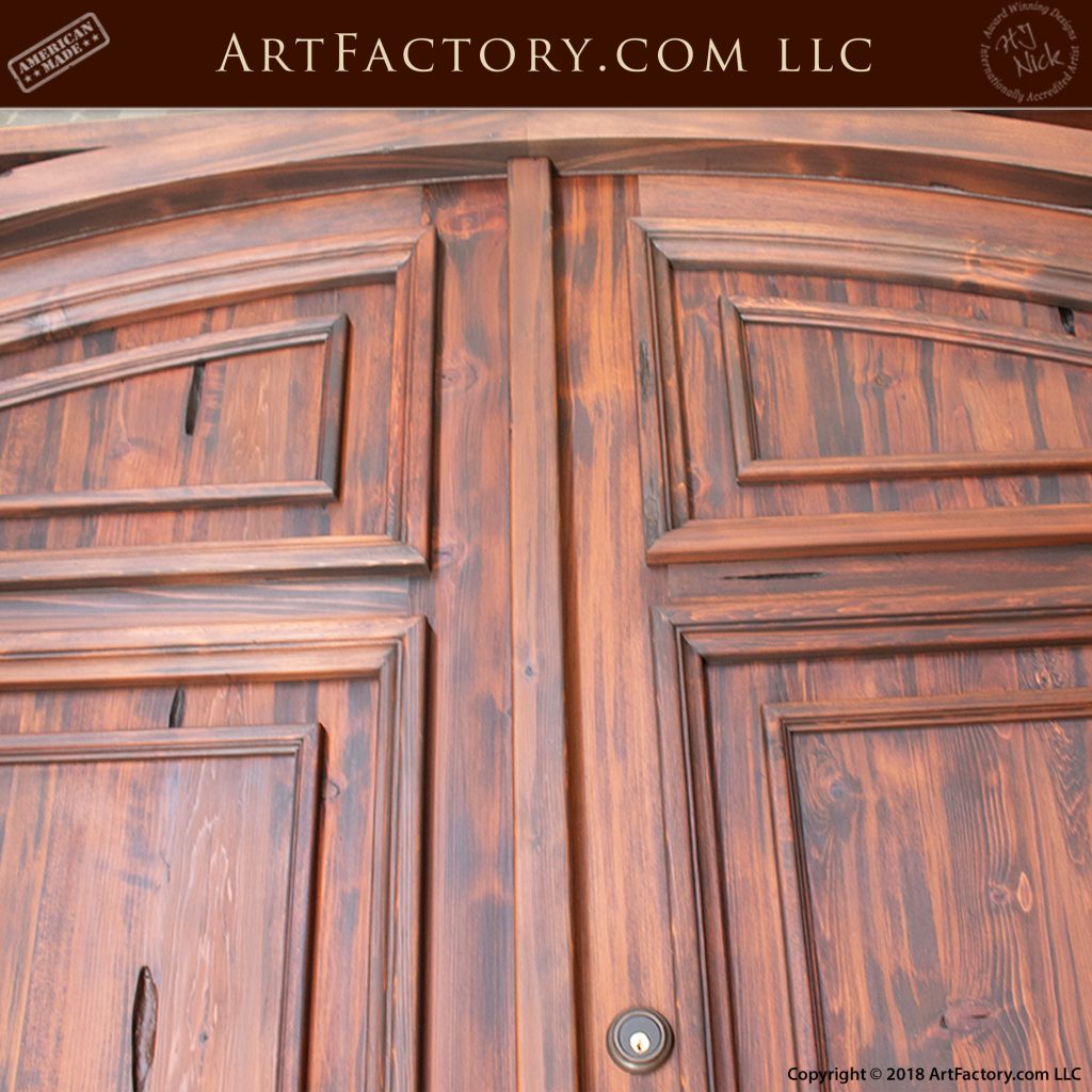 3 Panel Double Doors: Semi Arched With Custom Sidelights