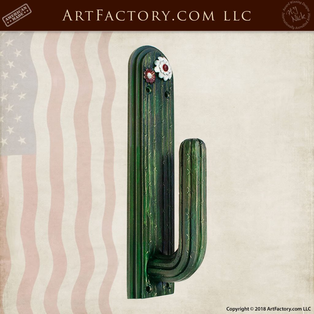 Saguaro Cactus Door Handle: Custom Blacksmith Handmade Pull