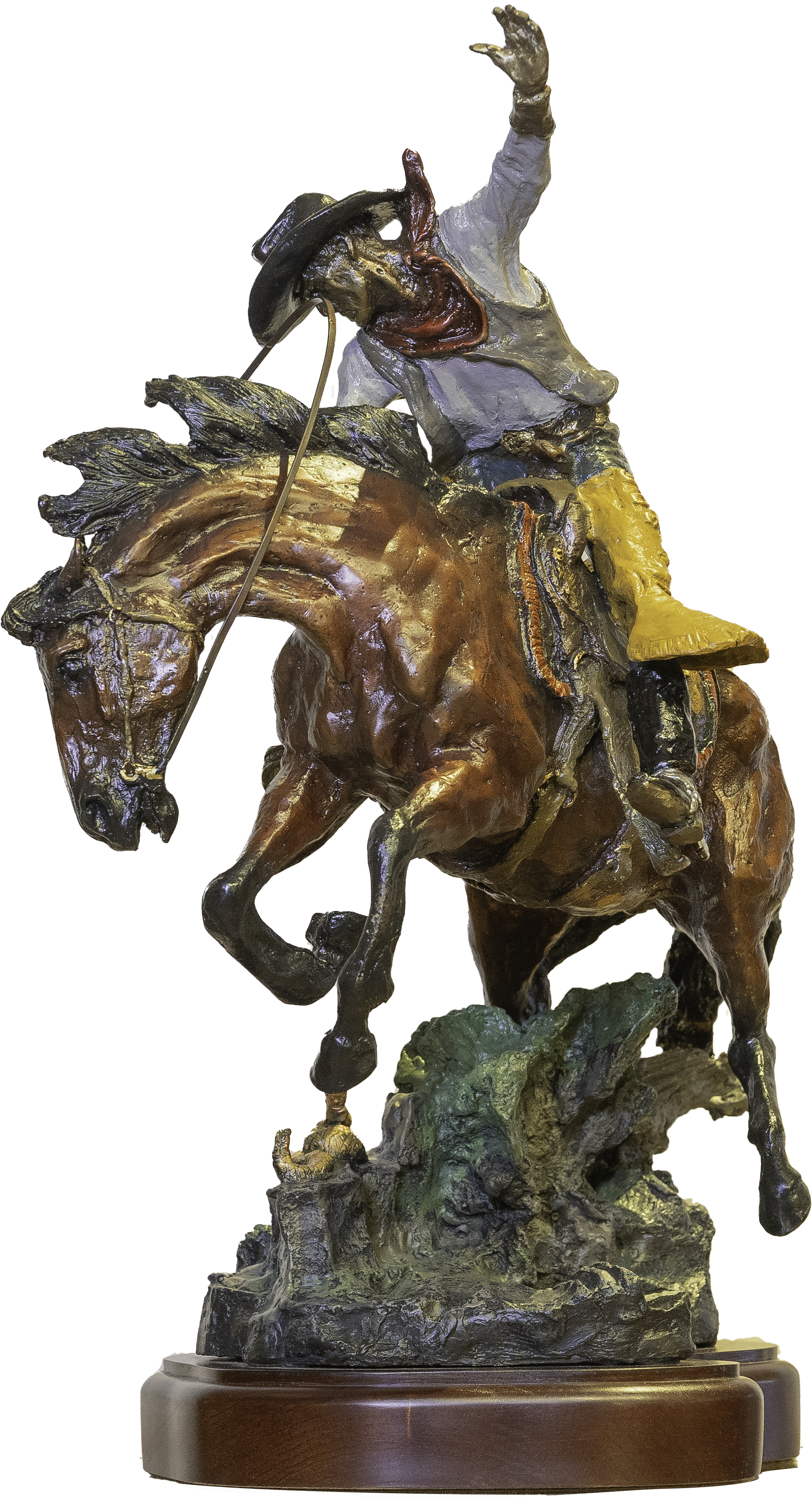 Backlash Western Bronze Sculpture by Lorenzo & Laran Ghiglieri